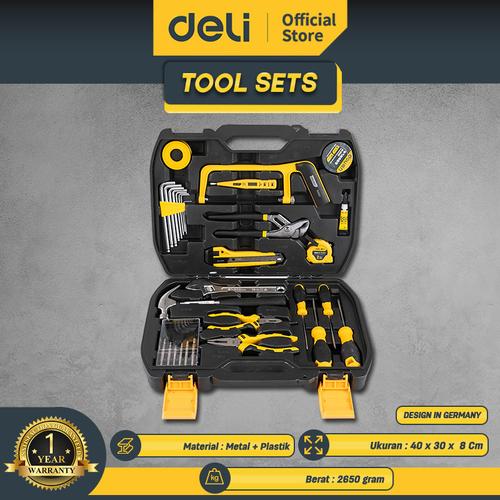 Promo Deli Household Tool Kit / Set Perkakas Pertukangan 30-PCS/SET ...