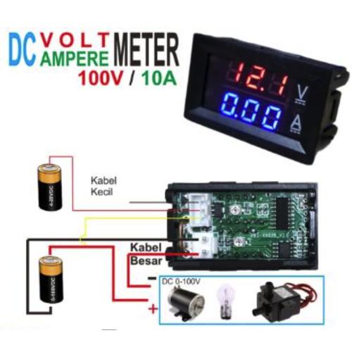 Jual DC Volt Ampere Meter DIGITAL 100V 10A VOLTMETER AMMETER 100V 10A - Kota Surakarta - Cahaya ...