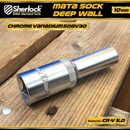 Jual Mata Sok Panjang 1/2" Drive 6 PT/ Deep Wall Socket Sherlock 10 mm ...