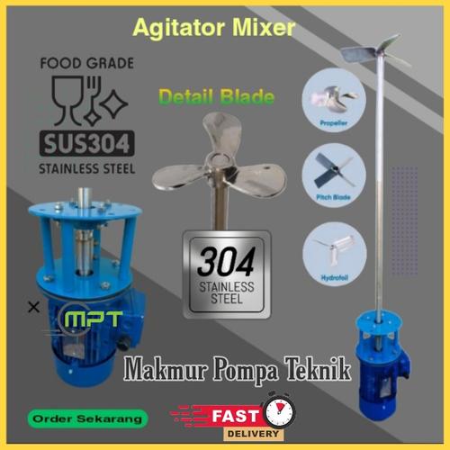 Jual Agitator Mixer kimia 1.1kw 1.5hp 3 Phase 2900RPM 2 Pole SS304 Direct - Jakarta Barat ...