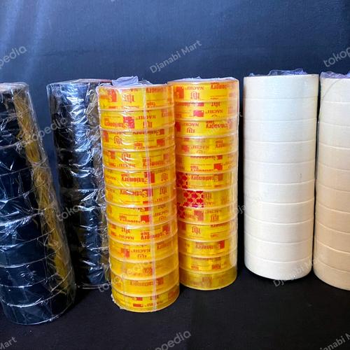 Jual Isolasi Selotip Roll Kecil Bening Nachi Hitam Kertas - Isolasi ...
