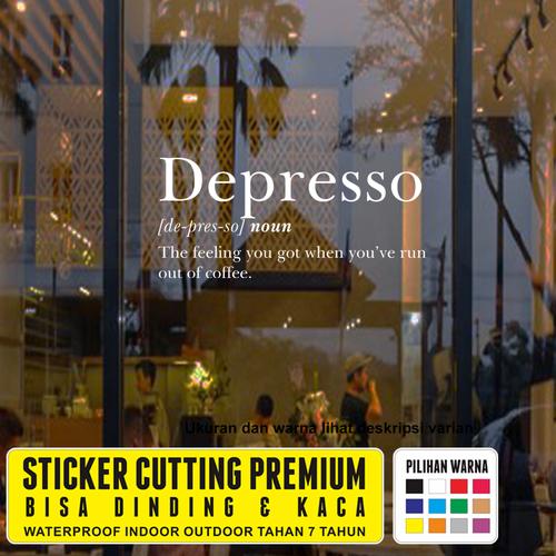 Jual Sticker Dinding Kaca Cafe Quotes Coffee Kopi Espresso Cutting ...