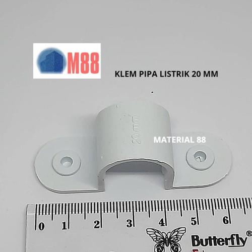 Jual Klem Omega Pipa Listrik 20 mm - Klip Pipa Conduit 20mm PVC - Kab ...