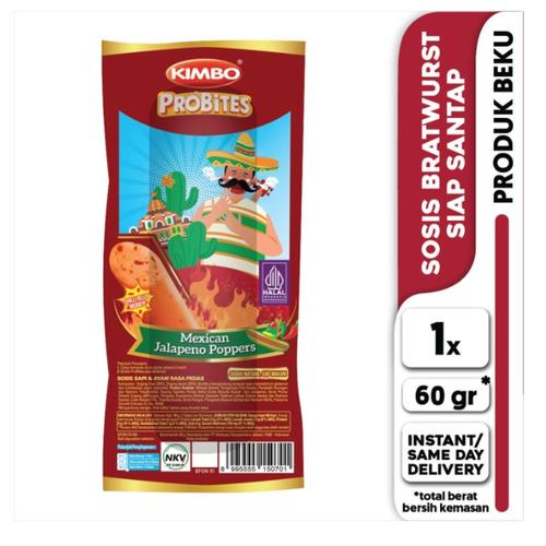 Jual KIMBO PROBITES MEXICAN JALAPENO POPPER 60 GR - Kota Tangerang ...