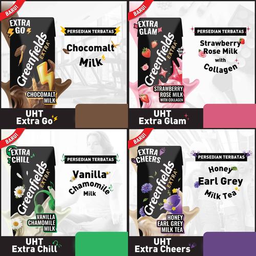 Jual UHT Greenfields 200ml EXTRA.CHILL EXTRA.GLAM EXTRA.CHEERS EXTRA.GO ...