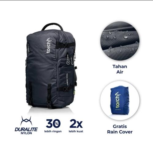 Jual TAS RANSEL TORCH KANZAKI 30 LITER - ORIGINAL - BLACK - Kota ...