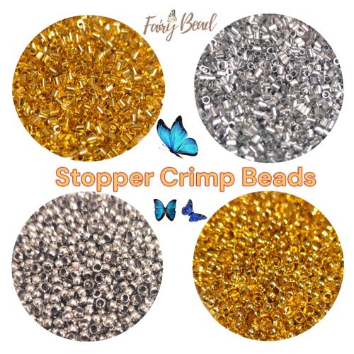 Jual Stopper Crimp Beads Stoper Bulat Merica dan Bambu Tabung DIY Craft ...