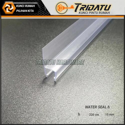 Jual seal pintu kaca 10mm clip seal h panjan 220cm water seal pintu ...