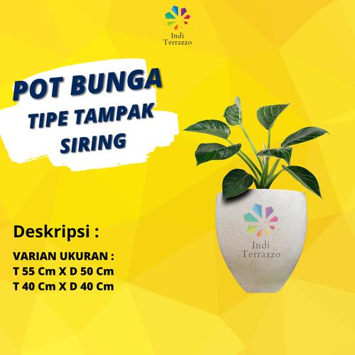 Jual Indi Terrazzo Pot Bunga Tipe Tampak Siring Kota Depok Indi