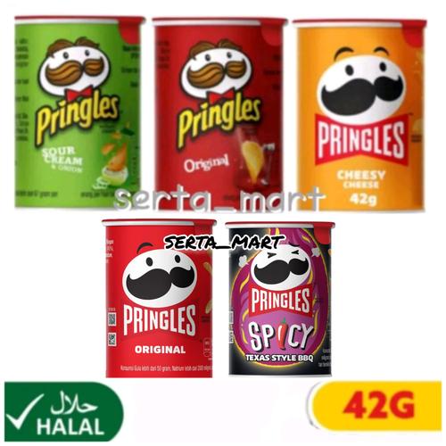 Jual Pringles Mini Potato Crisps 42gr - Original / Cheese / Texas BBQ ...