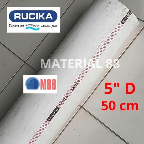 Jual Pipa RUCIKA STD 5 inch D - 50 cm - 0.5 METER -1/2 M PUTIH Pralon ...
