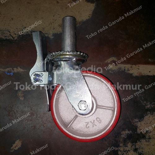 Jual roda pu scaffolding heavy duty 6 rem/roda pu steger/rodapu ...
