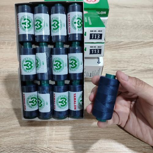 Jual Benang jahit Yamalon 500 yard Warna Biru tua / Biru BCA Code Warna ...