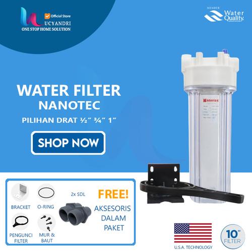 Jual Housing Filter Nanotech Clear Ukuran 10 inch untuk filter Air ...