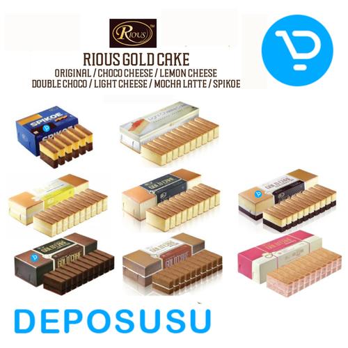 Promo RIOUS GOLD CAKE JAPANESE Original Choco Cheese Spikoe Mocca Lemon ...