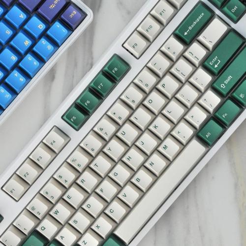 Jual Original PBT Two color Molding Milk Green Mechanical Keyboard K ...