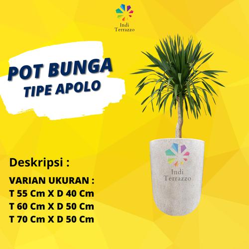 Jual INDI TERRAZZO POT TERASO MARMER TIPE APOLO D40CM - POT BUNGA ...