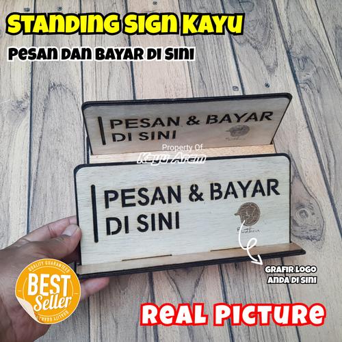 Jual [ Free Grafir ] Standing Sign Pesan Bayar Di sini / Papan Tulisan ...