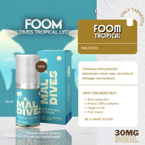 Jual FOOM MALDIVES LYCHEE LIQUID SALT 30MG 30ML TROPICAL SERIES BY ...