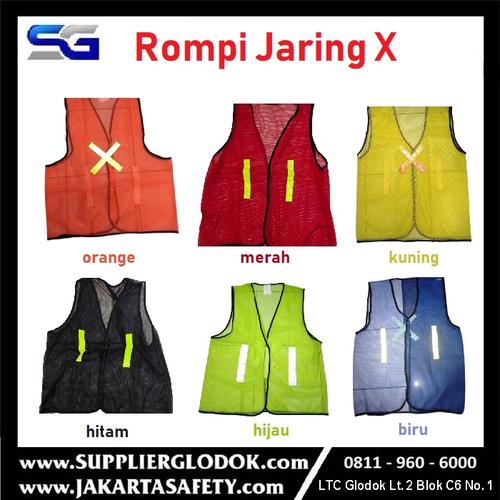Jual Rompi lokal x kuning safety vest jaring scotlite scotlight - Biru ...