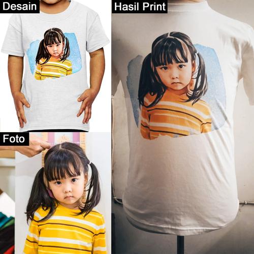 Jual Kaos Custom Foto Size Anak Edit Desain Unik Jadi Sketsa Gambar ...