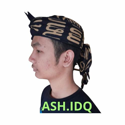 Jual Blangkon Udeng Sunda Dewasa Motif Batik Hanacaraka Coklat All size ...