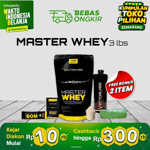 Promo master whey 3lb vectorlabs whey protein - coklat milk, anduk ...