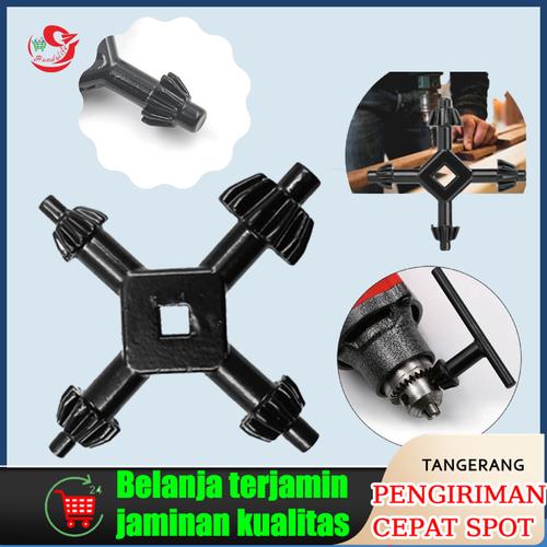 Jual 4 Cabang Drill Chuck Wrench Drill Chuck Keys 4 In 1 Kunci Kepala ...
