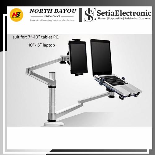 Jual Bracket Braket Laptop dan Tablet Holder Jepit Meja Multifungsi ...