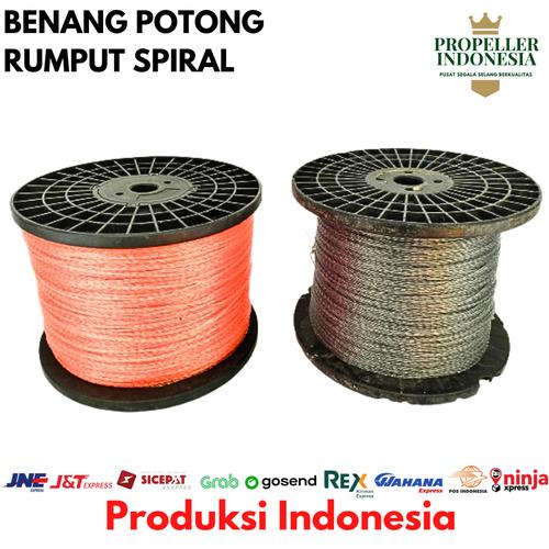 Jual TALI SENAR POTONG RUMPUT SPIRAL 2.4mm Benang Potong Rumput - Hitam ...