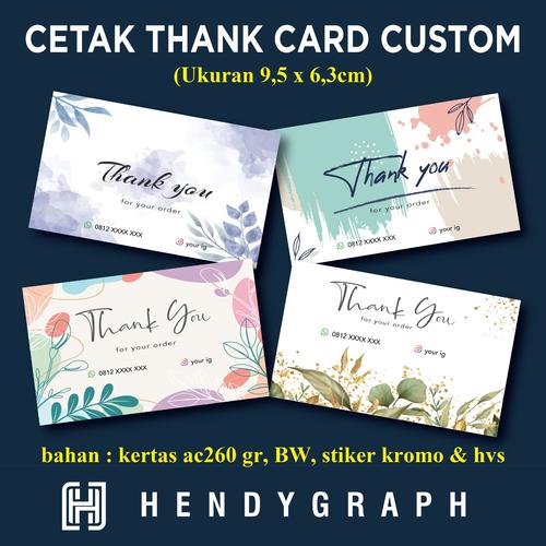 Jual CETAK THANK YOU CARD CUSTOM/THANKS CARD/KARTU UCAPAN THANK YOU - Kab. Bekasi - hendygrap ...