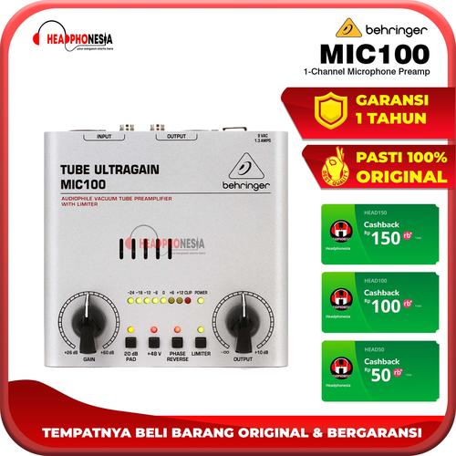 Jual Behringer MIC100 Audiophile Vacuum Tube Preamplifier with Limiter ...