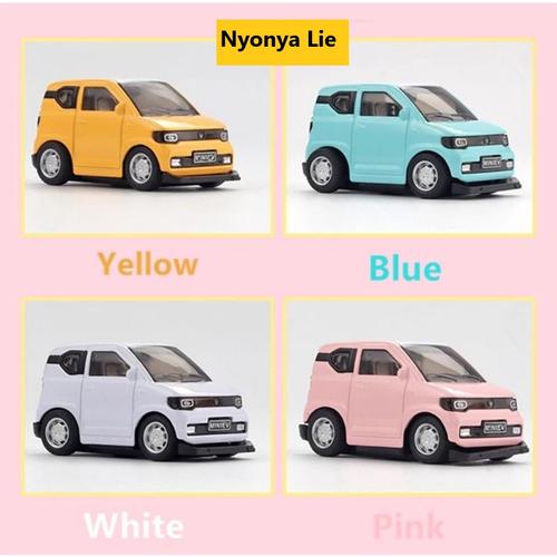 Promo MAT01 Miniatur Mobil Metal Mini Wuling EV Diecast Pajangan Topper ...