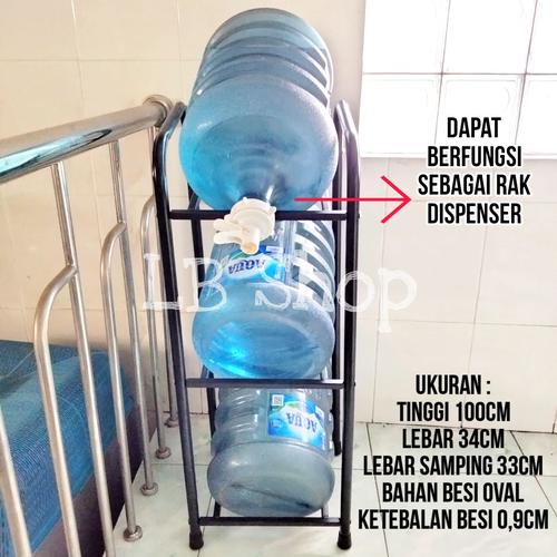 Jual Rak galon 3 susun Rak dispenser Tempat galon air - Putih - Jakarta ...