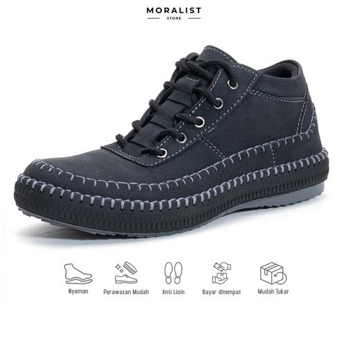 Promo Sepatu Boots Pria Casual Sepatu Boot Kulit Aksara Boots M 810 ...