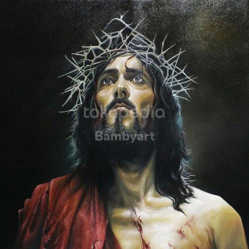 Jual poster lukisan Yesus berkualitas tinggi,ukuran A3+ kertas glossy ...