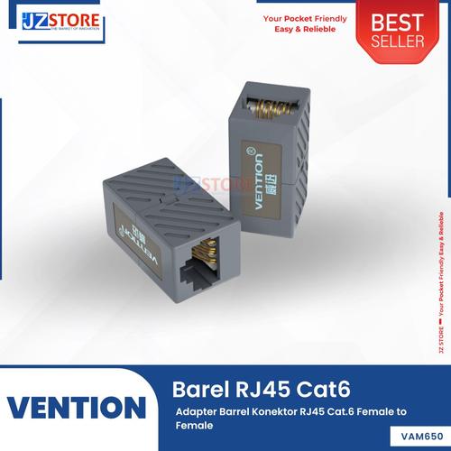 Jual Vention VAM650 Adapter Barrel Konektor RJ45 Cat.6 Female to Female ...