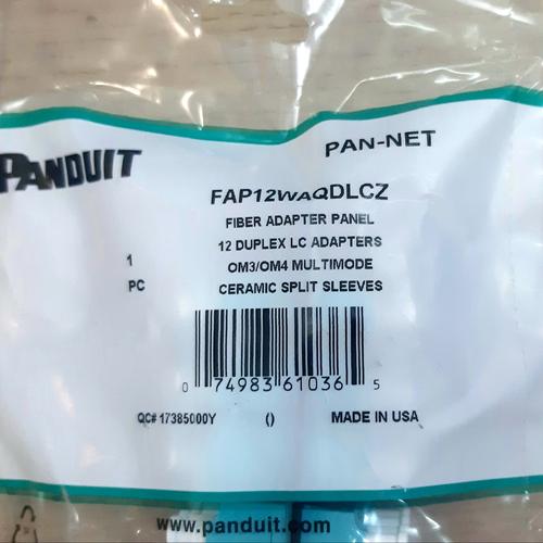 Jual Panduit FAP12WAQDLCZ Panel 12 Duplex LC Adapter OM3/OM4 MM Ceramic ...