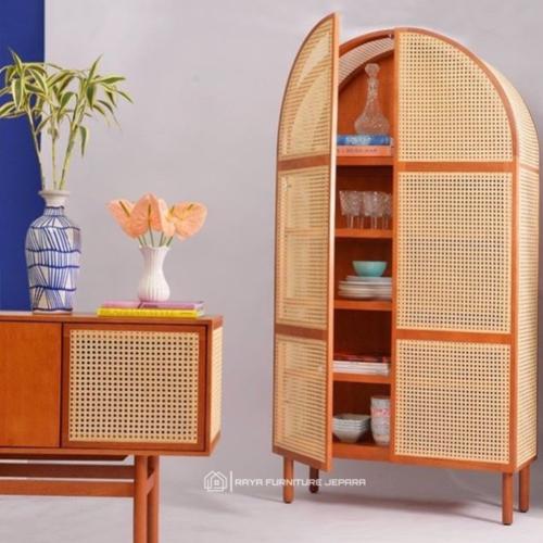 Jual LEMARI BAJU ROTAN MINIMALIS WARDROBE RATTAN JATI SOLID - Kab ...