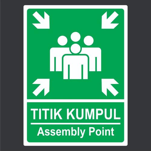 Jual rambu titik kumpul assembly point - Biru - Jakarta Barat ...