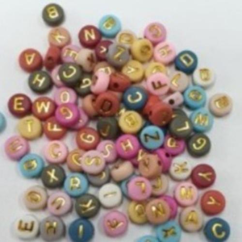 Jual Mote Huruf bulat PASTEL Alfabet / Berat 1pon / Manik Abjad / Abj ...