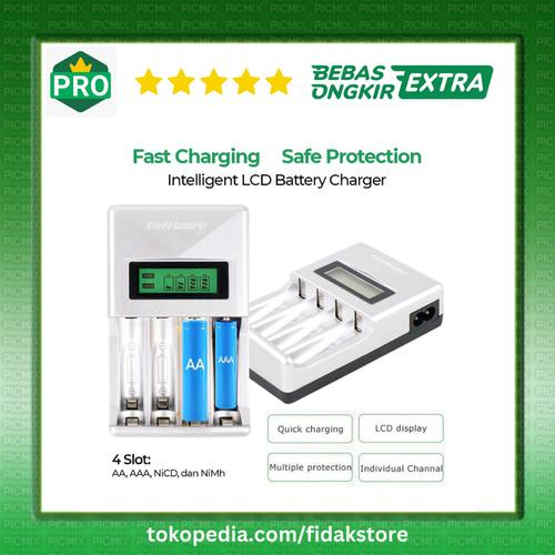 Jual Cas Charger Batu Baterai Battery AA AAA Jam Dinding Remote 4 Slot ...