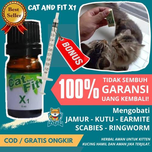 Jual OBAT KUCING KUTU JAMUR DAN SCABIES KUCING CAT AND FIT X1 ULTIMATE ...