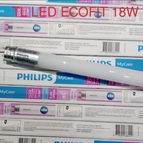 Jual Lampu TL LedTube Ecofit 18Watt Philips Cool Day Light 6500K Putih ...