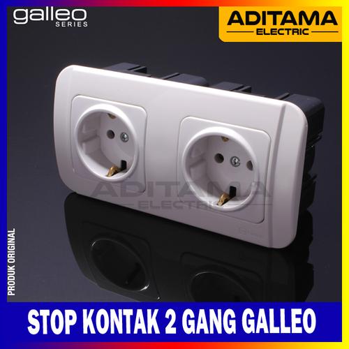 Jual STOP KONTAK GALLEO 2 GANG + INBOWDUS BROCO GALLEO G25151 G-25151 ...