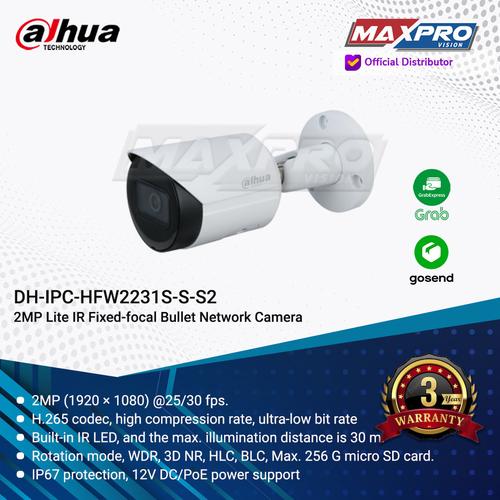 Jual DH-IPC-HFW2231S-S-S2 - DAHUA IP CAMERA 2MP OUTDOOR BULLET ...