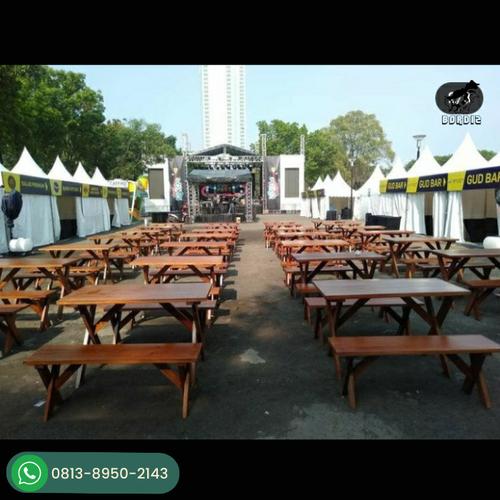 Jual Sewa Meja Kursi Taman Kayu Terbaik Acara Event Bazar Festival ...