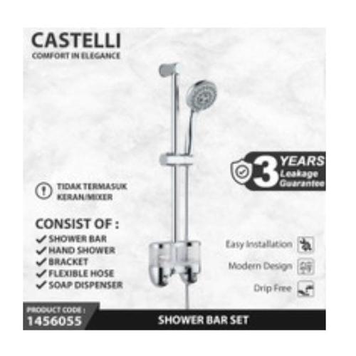 Jual Castelli Shower Tiang / Shower Bar 1456055 Set - Kab. Karawang ...