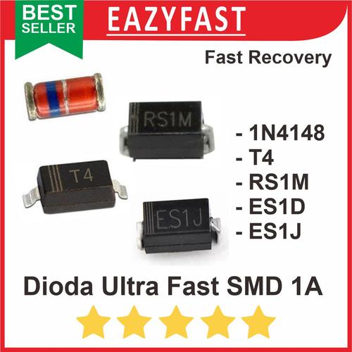 Jual Dioda Fast SMD 1A 1N4148 T4 RS1M ES1D ES1J 1 A Ultra High Speed ...