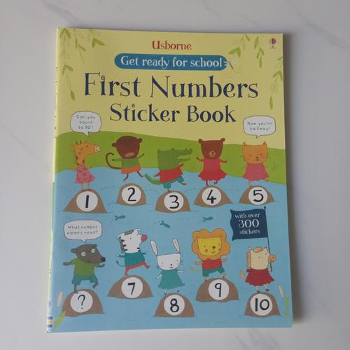 Jual USBORNE GET READY FOR SCHOOL FIRST NUMBERS STICKER BOOK (A5-004 ...